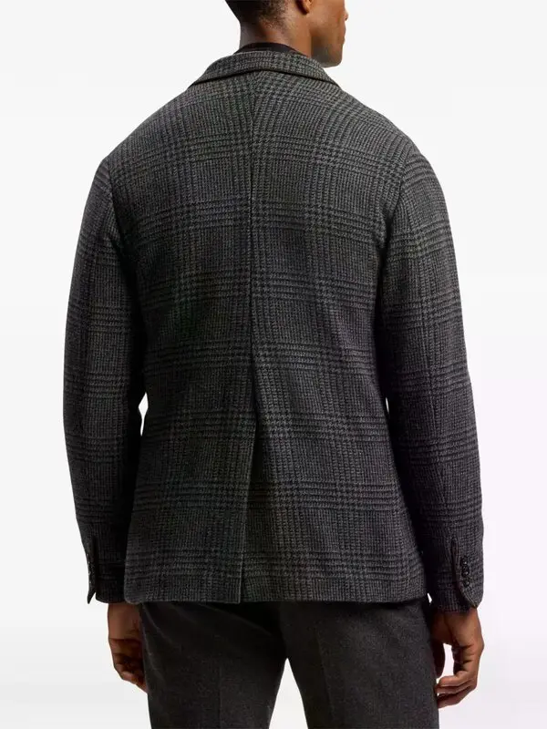 Ralph Lauren Purple Label Glen-check Suede-trim Cashmere Jacket