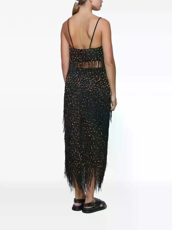 Anna Quan Kitty Beaded-tassel Midi Skirt