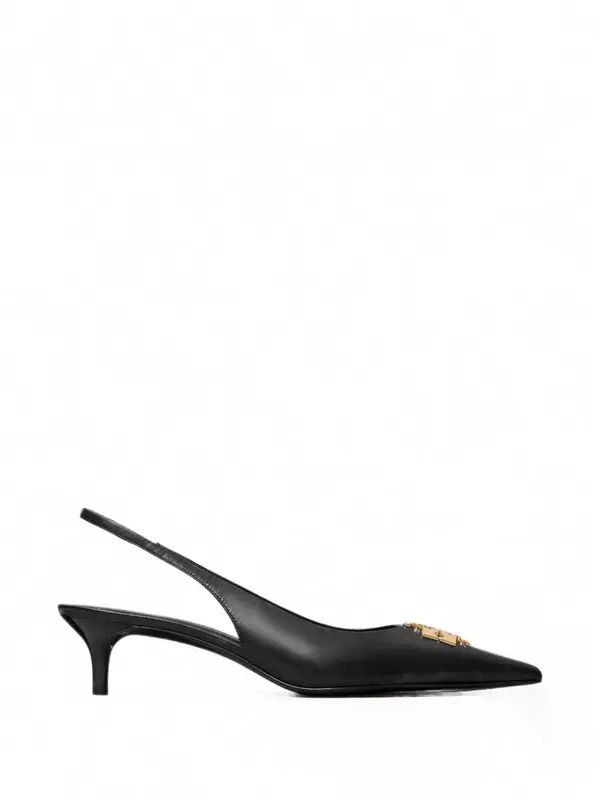 Tory Burch Charlie Logo-plaque Slingback Pumps