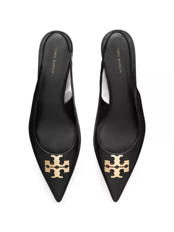 Tory Burch Charlie Logo-plaque Slingback Pumps