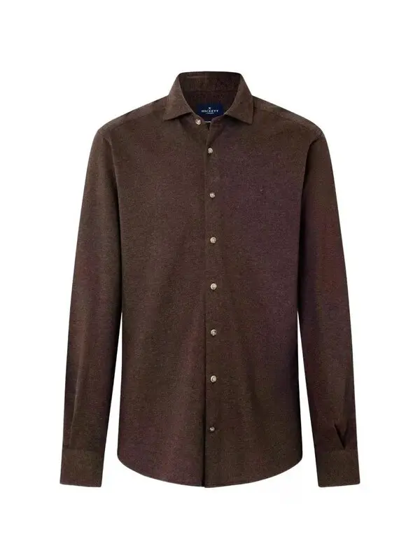 HACKETT  Jersey-piqué Buttoned Shirt