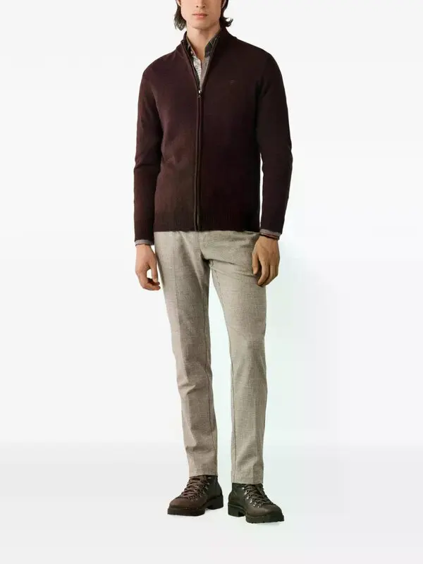 HACKETT  Zip-up Lambswool Cardigan
