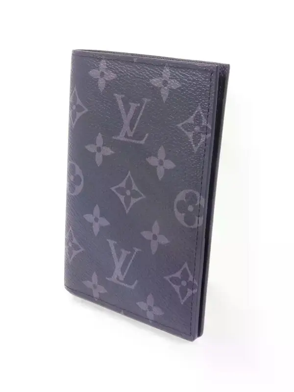 LOUIS VUITTON Monogram Eclipse Passport Cover - Black