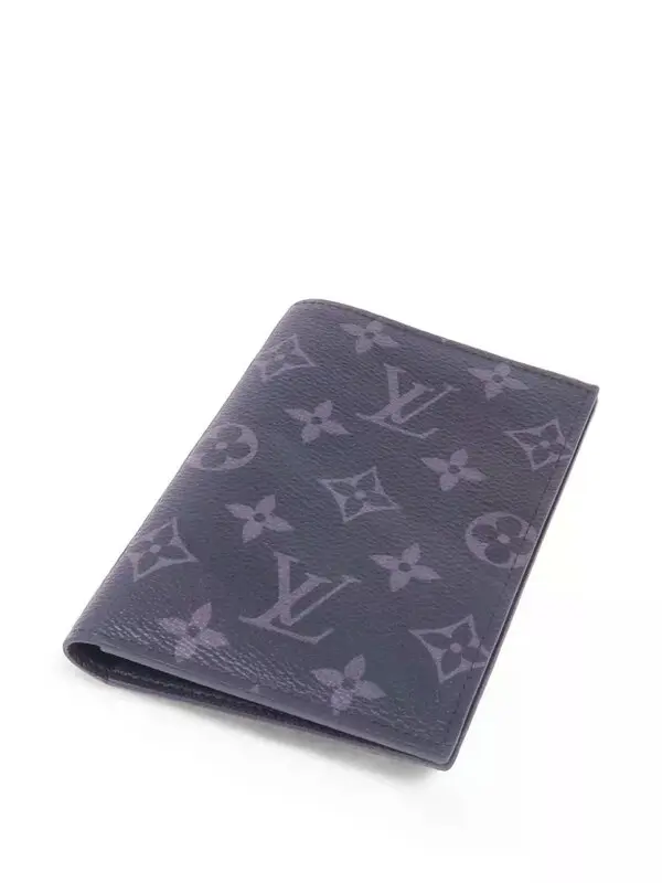 LOUIS VUITTON Monogram Eclipse Passport Cover - Black