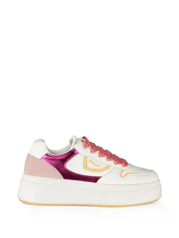 BLAUER. Platform Leather Sneakers