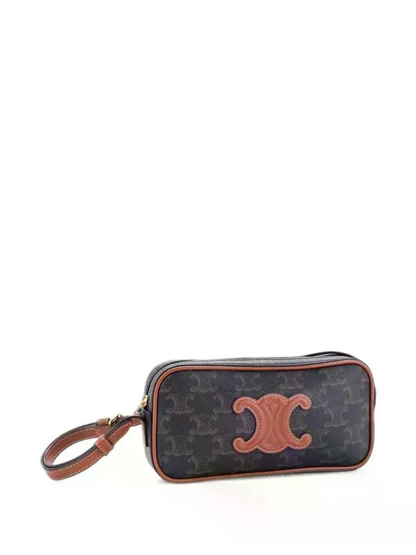 Celine Cuir Triomphe Camera Shoulder Bag Triomphe Coated Canvas With Leather Small Crossbody Bag