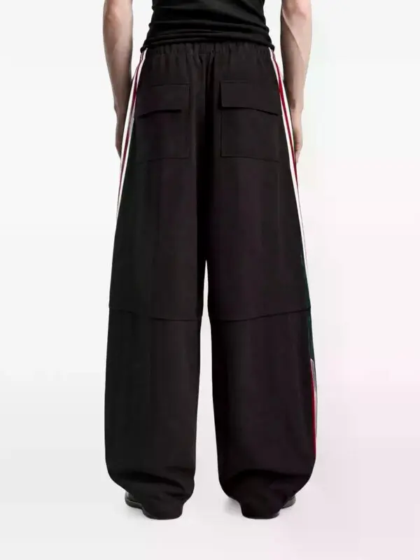 Adidas Logo-patch Wide-leg Track Pants