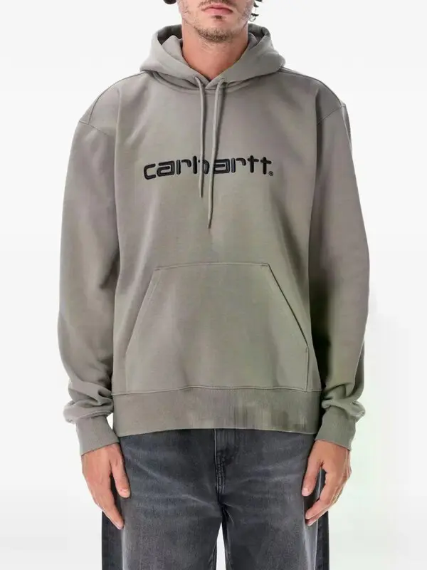 Carhartt Work In Progress Logo-embroidered Drawstring Hoodie