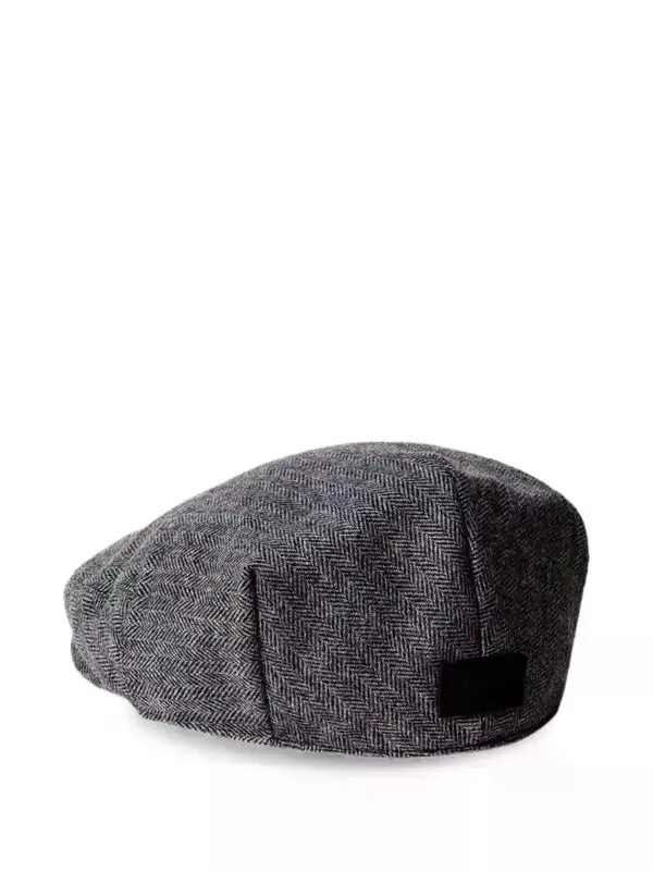 HACKETT  Herringbone Flat Cap - Grey