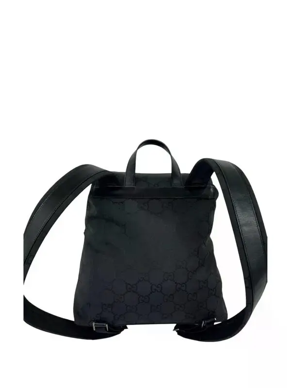 Gucci 20th Century Gg Canvas Backpack - Black