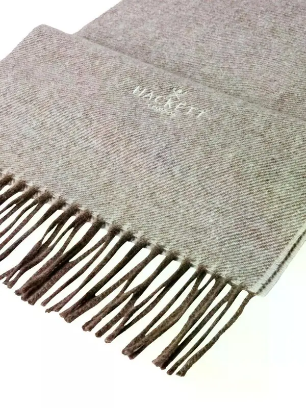 HACKETT  Twill Fringe-trimmed Scarf