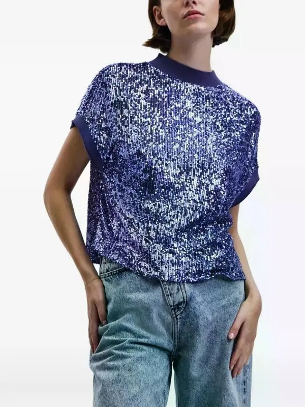 IN THE MOOD FOR LOVE Cosima Sequin-embellished Top