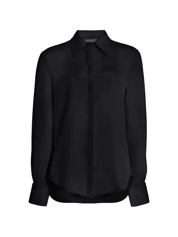 Brandon Maxwell Spence Silk Shirt - Black