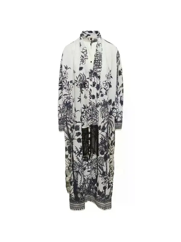 Anjuna Emilia Graphic-print Shirt Maxi Dress - Black