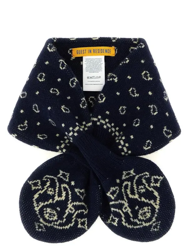 Guest In Residence Bandana Bowtie' Scarf - Blue