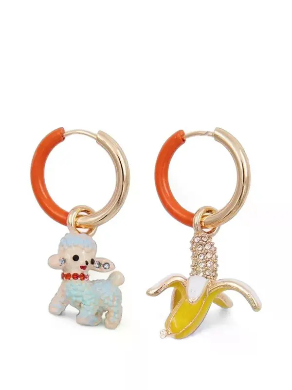 Essentiel Antwerp Poodle Banana Charm Earrings - Gold