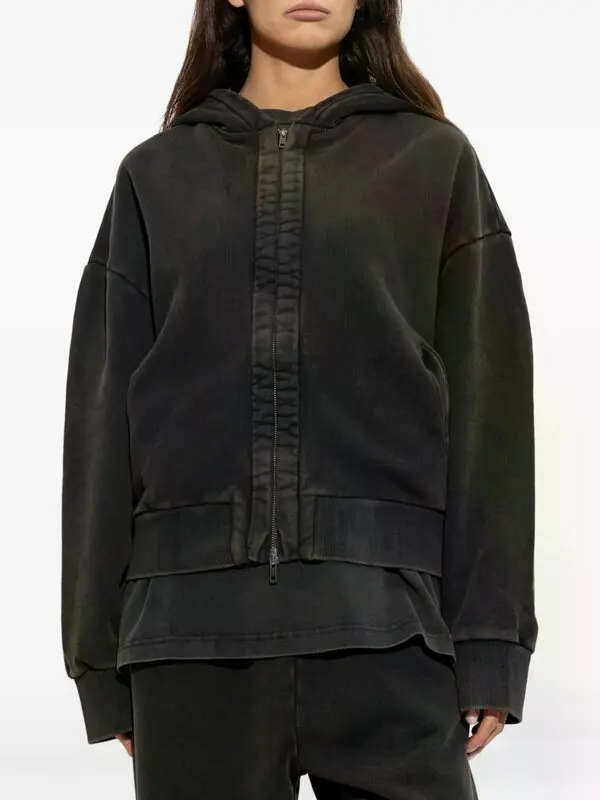 ENTIRE STUDIOS Faded-effect Zip-up Hoodie