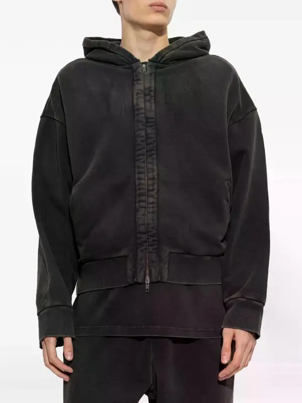 ENTIRE STUDIOS Faded-effect Zip-up Hoodie