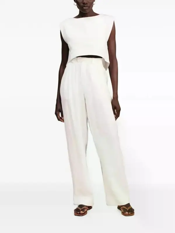 Posse Louis Pleated Linen Trousers