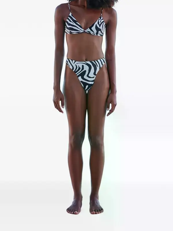 HAIGHT. Olivia Zebra-print Triangular Bikini Top