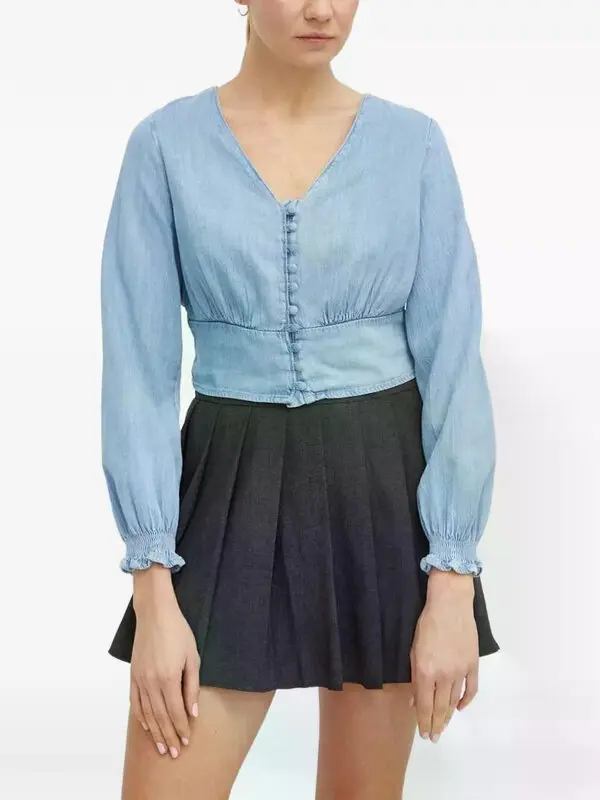 LEVI'S Buttoned V-neck Blouse