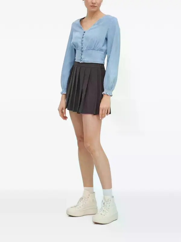 LEVI'S Buttoned V-neck Blouse