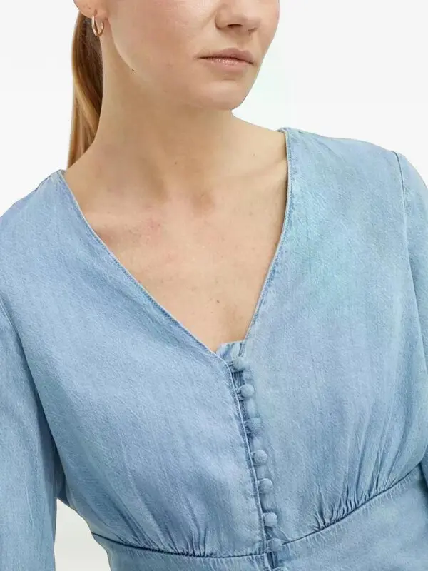 LEVI'S Buttoned V-neck Blouse