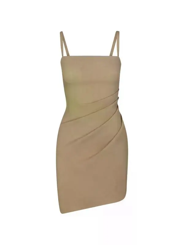 ANEMOS Nadege Draped Mini Dress - Neutrals