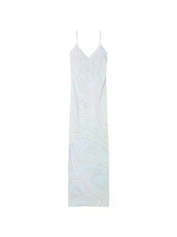 Emilio Pucci Labirinto-print Crêpe De Chine Dress