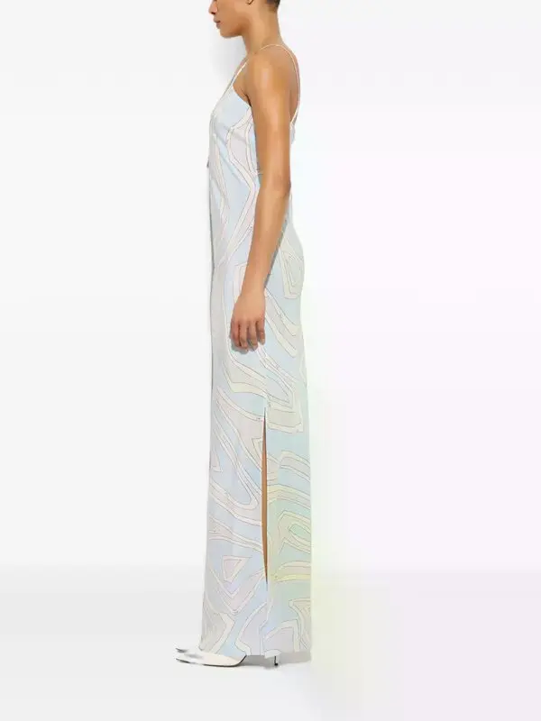 Emilio Pucci Labirinto-print Crêpe De Chine Dress