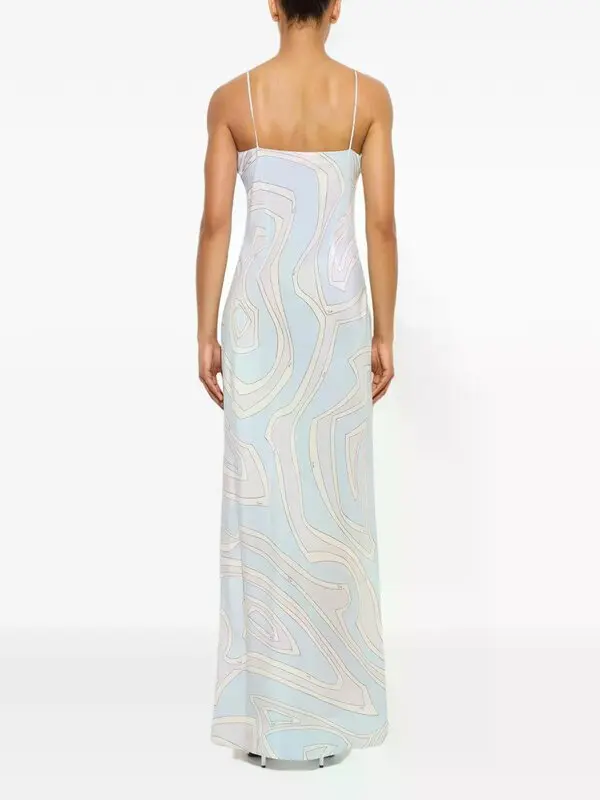 Emilio Pucci Labirinto-print Crêpe De Chine Dress