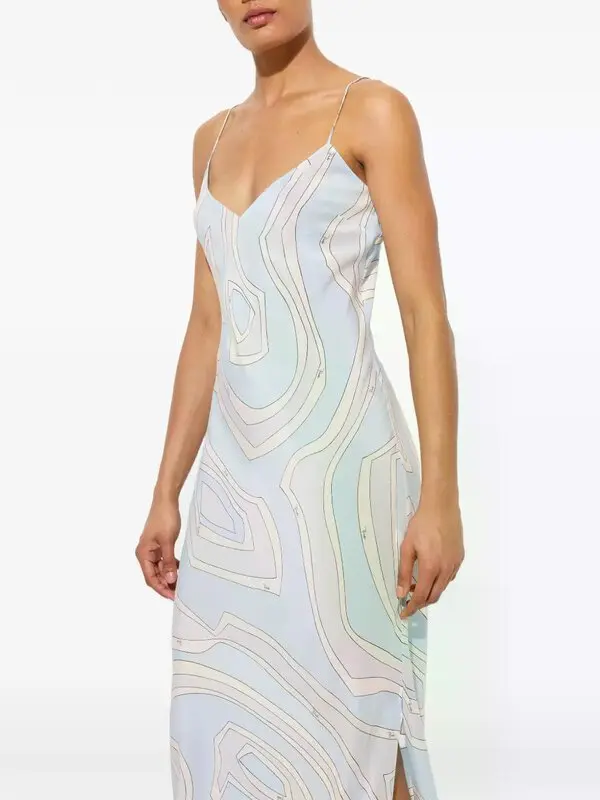 Emilio Pucci Labirinto-print Crêpe De Chine Dress