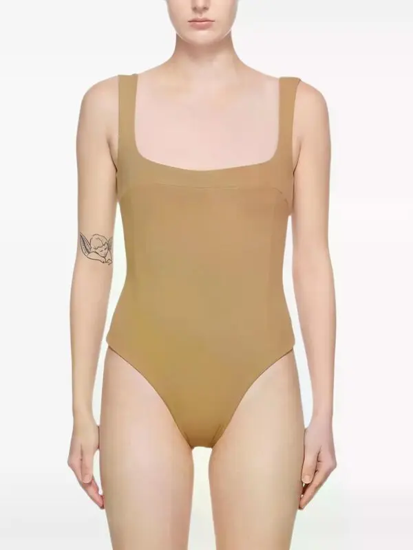 HAIGHT. Gabi Square-neck Swimsuit - Neutrals