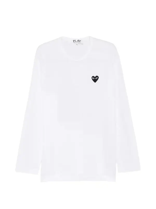 Play Comme Des Garcon Heart-patch Long-sleeve T-shirt