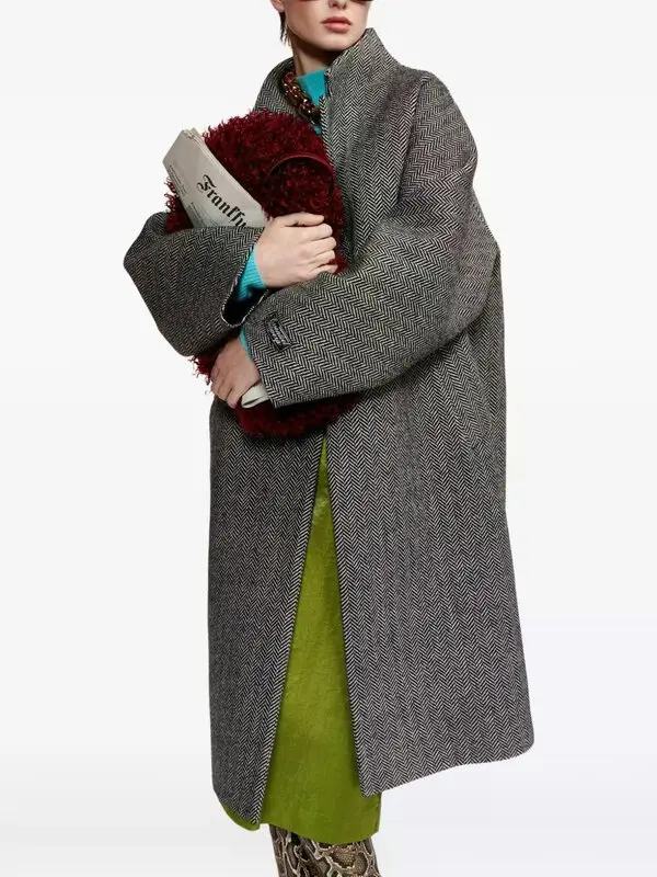 Essentiel Antwerp Kabala Herringbone-pattern Coat