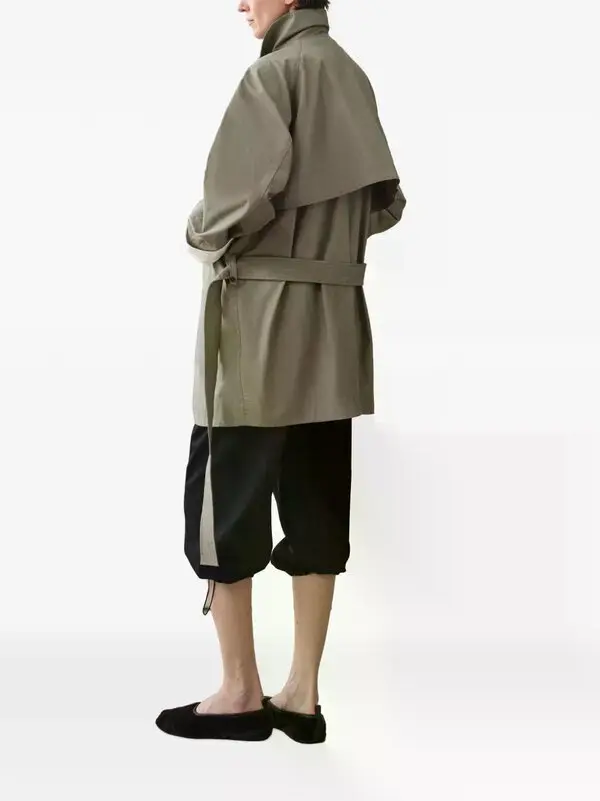 LESS Belted Panelled-sleeve Trench Coat