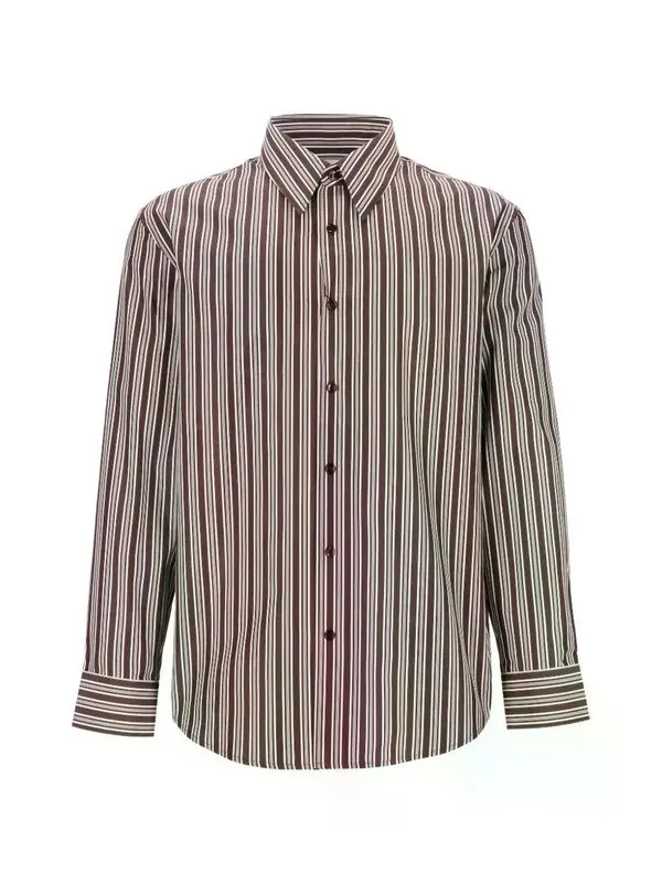 Saint Laurent Shirt In Striped Cotton Poplin