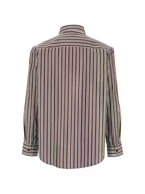 Saint Laurent Shirt In Striped Cotton Poplin