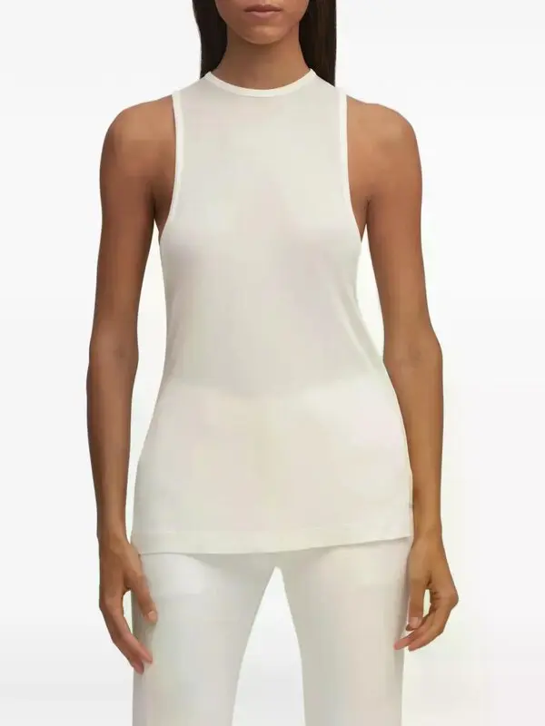 Brandon Maxwell Blake Jersey Tank Top - White