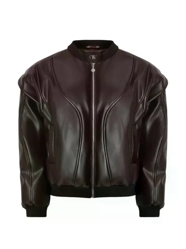 OW Valentina Sculpted Bomber Jacket - Brown