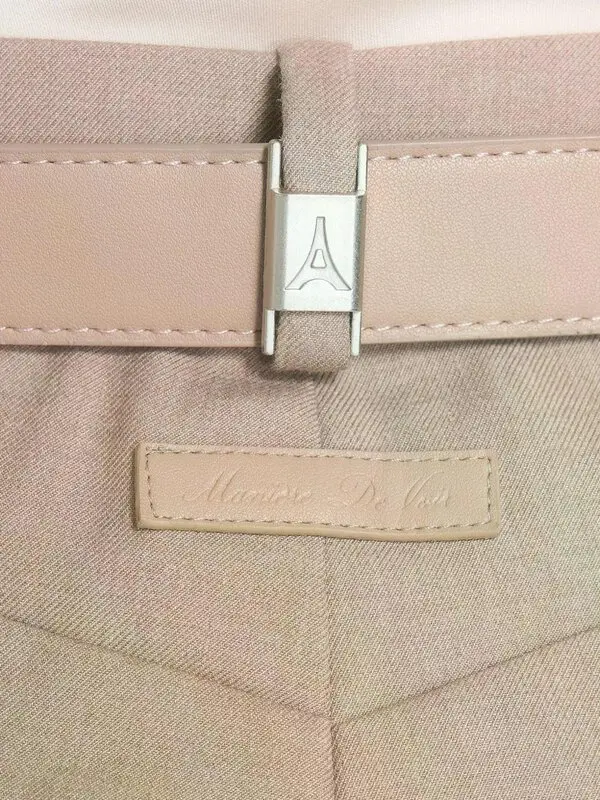 Manière De Voir Jodie Belted Box-pleat Trousers