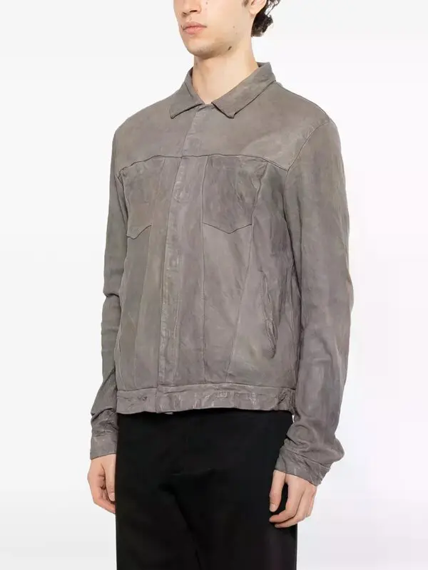 GIORGIO BRATO Washed Leather Jacket