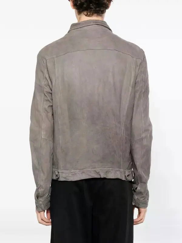 GIORGIO BRATO Washed Leather Jacket