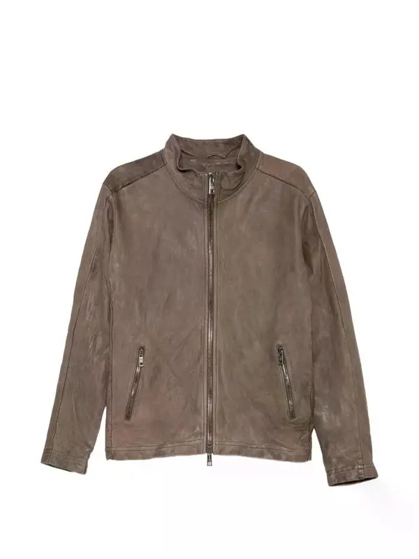 GIORGIO BRATO Leather Zip-up Jacket