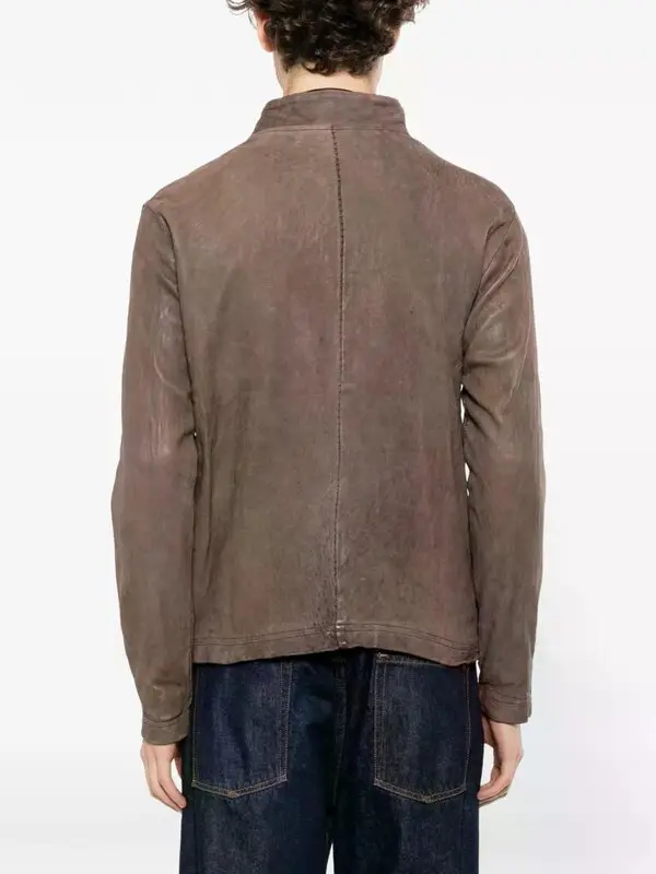 GIORGIO BRATO Leather Zip-up Jacket