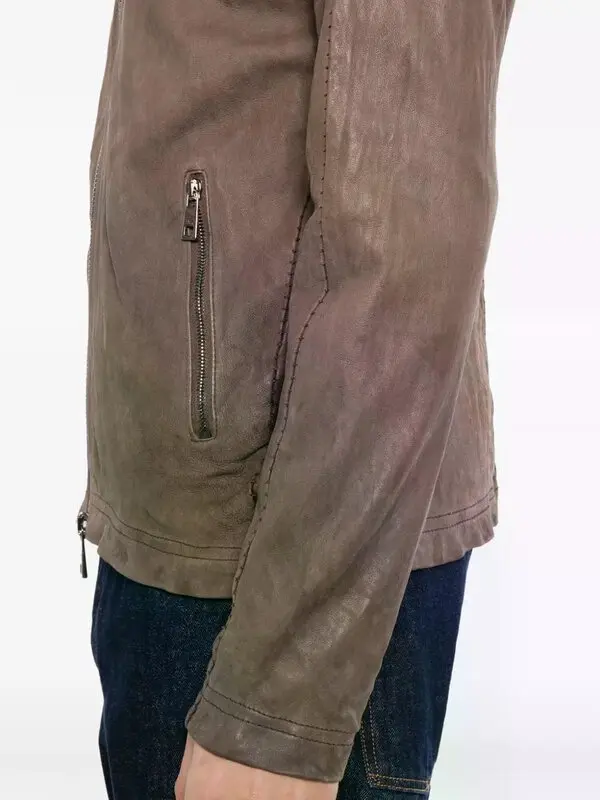 GIORGIO BRATO Leather Zip-up Jacket