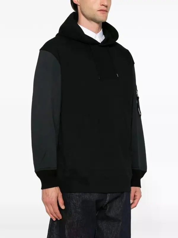 Comme Des Garçons Zip-pocket Panelled Hoodie