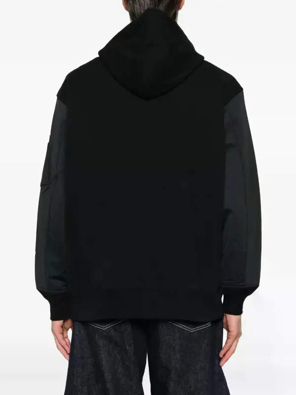 Comme Des Garçons Zip-pocket Panelled Hoodie