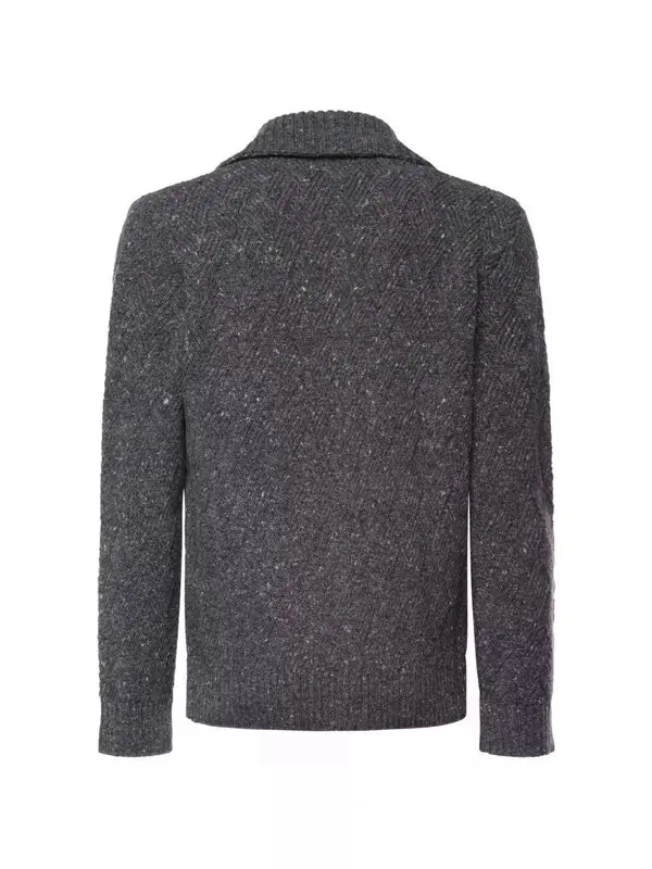 Eleventy Cable-knit Zip-up Sweater