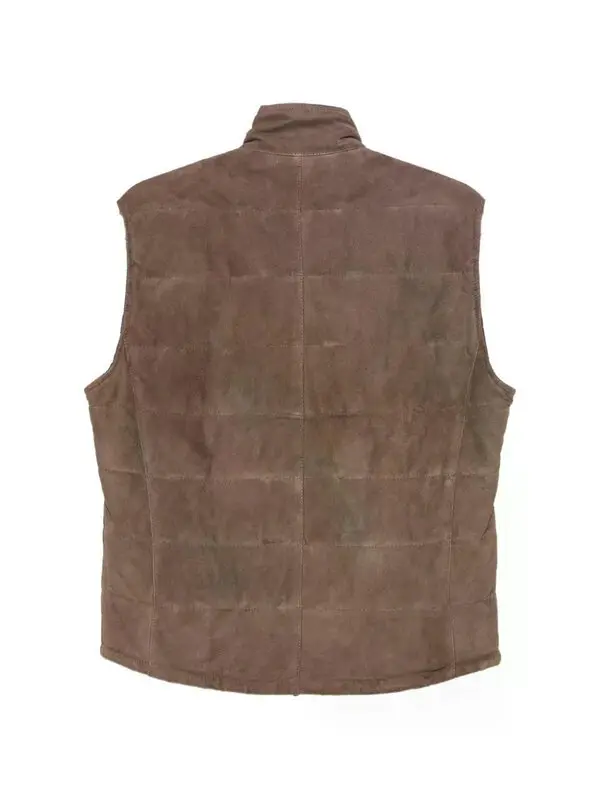 BARBA NAPOLI Quilted Suede Gilet